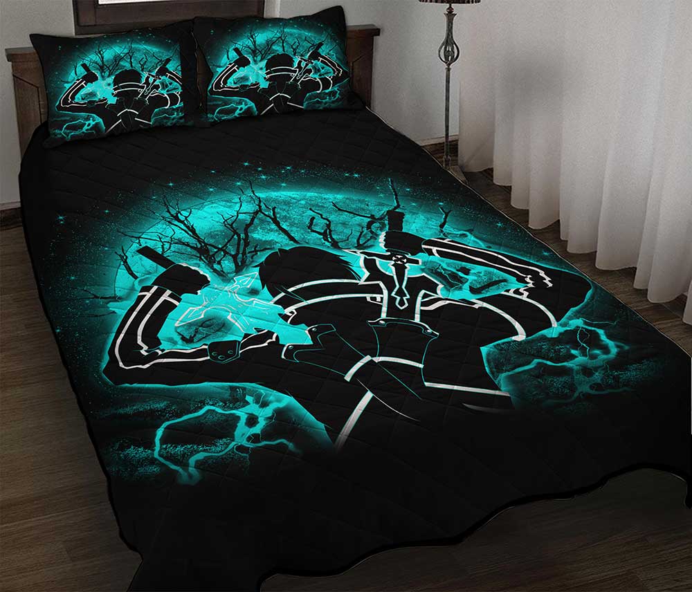 Kirito Sword Art Online SAO Moonlight Quilt Bed Sets - Nearkii