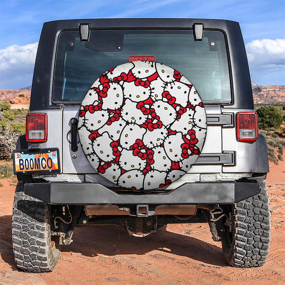 Hello Kitty Cat Car Spare Tire Covers Gift For Campers - Nearkii