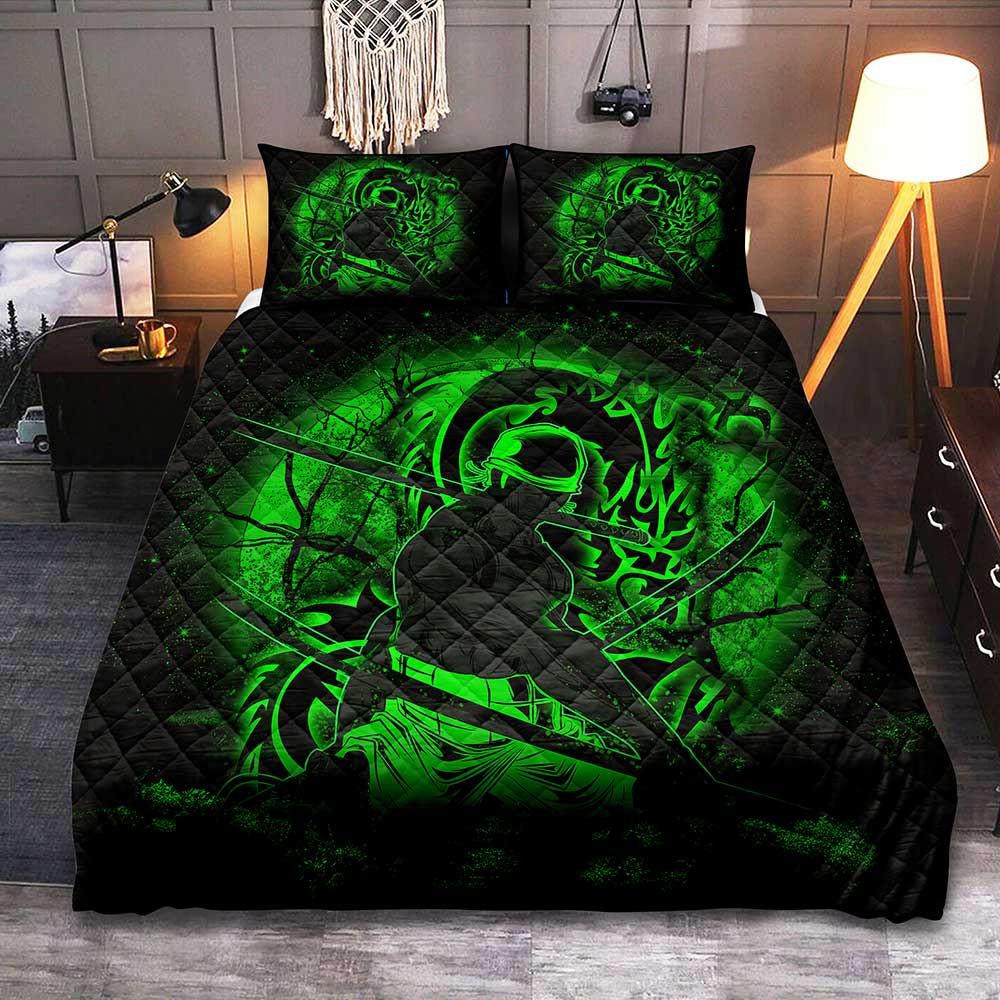 Zoro One Piece Moonlight Quilt Bed Sets - Nearkii