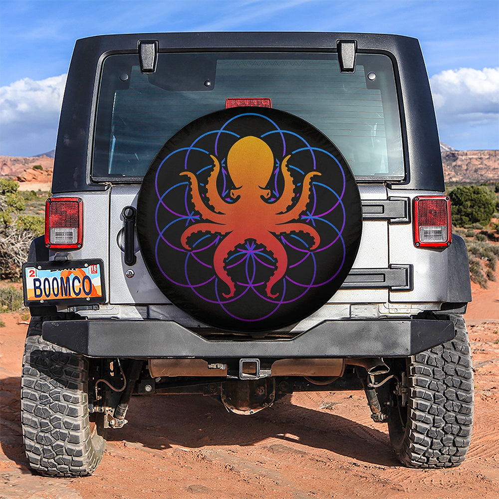 Cool Octopus Jeep Car Spare Tire Covers Gift For Campers - Nearkii