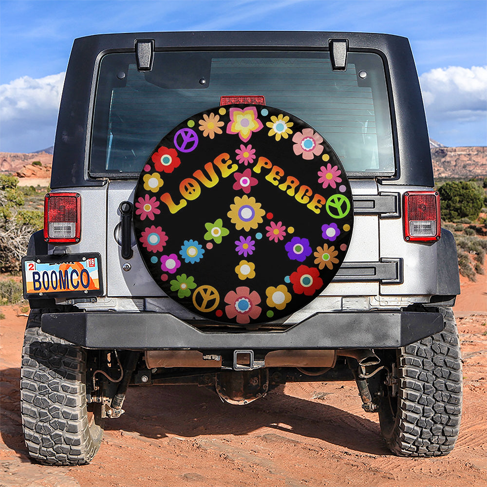 Peace Sign Love Tie Dye Hippie Jeep Car Spare Tire Covers Gift For ...