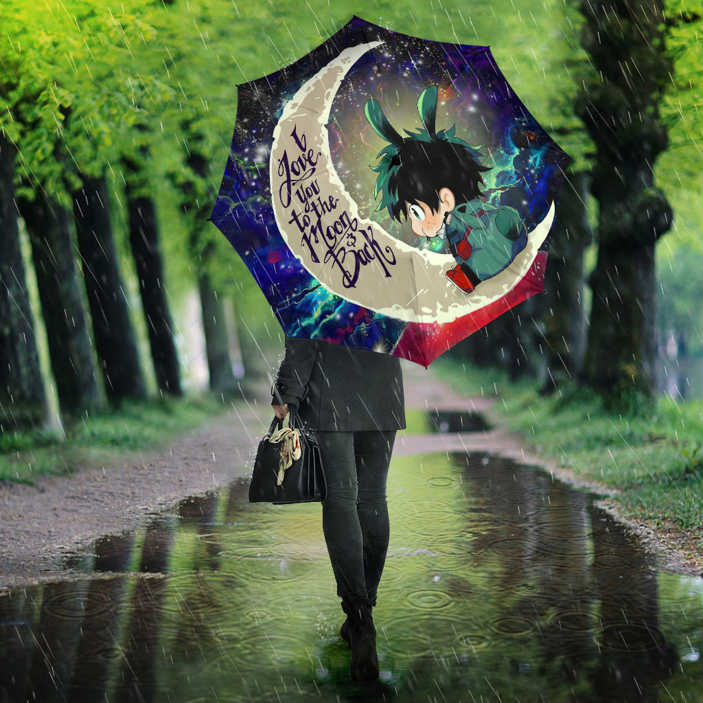 Deku My Hero Academia Anime Love You To The Moon Galaxy Umbrella - Nearkii