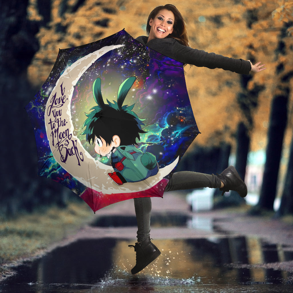 Deku My Hero Academia Anime Love You To The Moon Galaxy Umbrella - Nearkii